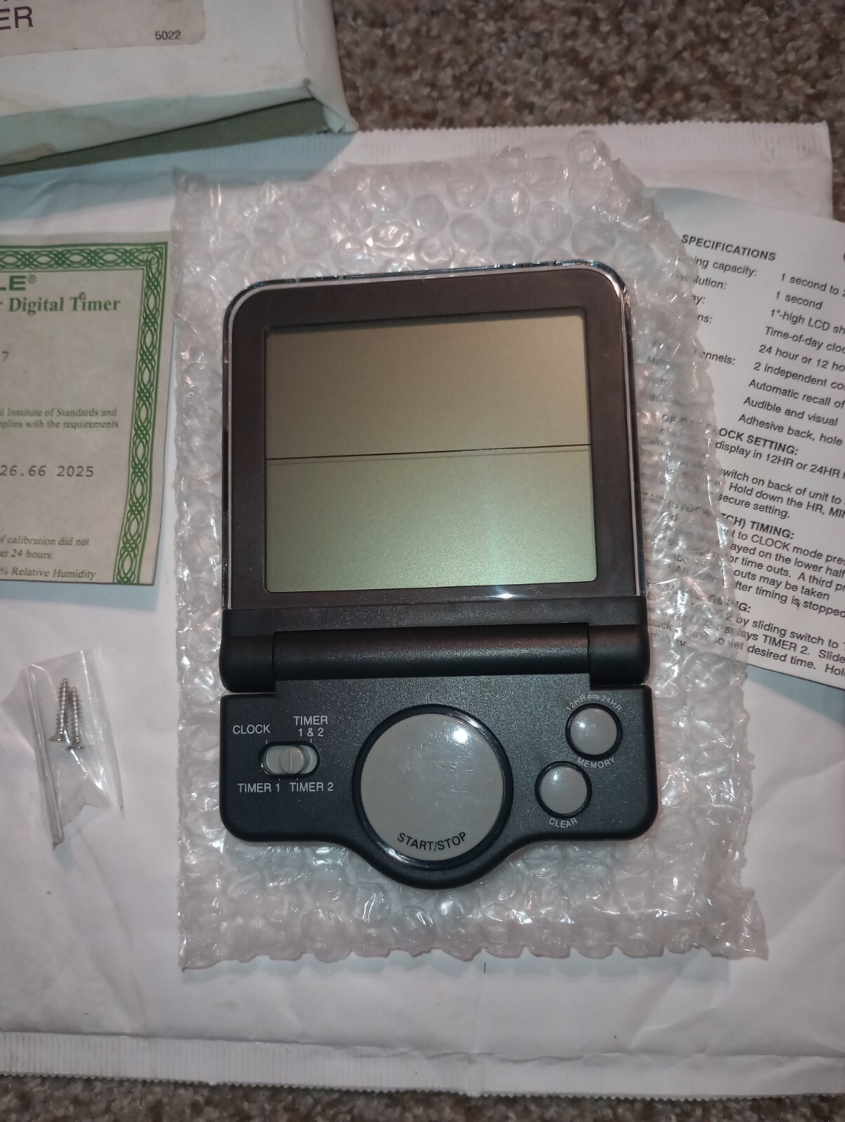 NEW GENUINE FISHER SCIENTIFIC 06-662-47 TRACEABLE JUMBO DISPLAY TIMER ...
