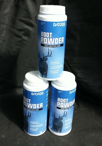 (3) Bottles Code Blue Boot Powder Odor Neutralizer Hunting Protection ...