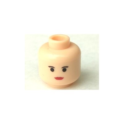 LEGO - Minifig, Head Female, Red Lips & Small Eyebrows - (Princess Leia ...