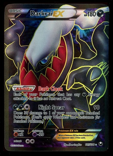 Pokemon Darkrai EX 107/108 Black & White Dark Explorers Full Art Ultra ...