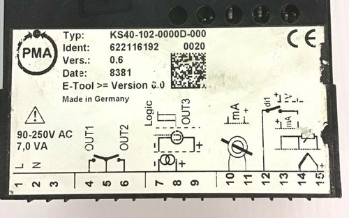 Pma KS 40-1 REGOLATORE UNIVERSALE KS40-102-0000D-000 | eBay