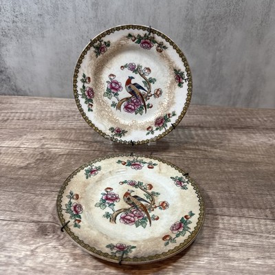 2 F Winkle & Co Whieldon Ware Pheasant Saucers/Plates England 5 7/8” on ...