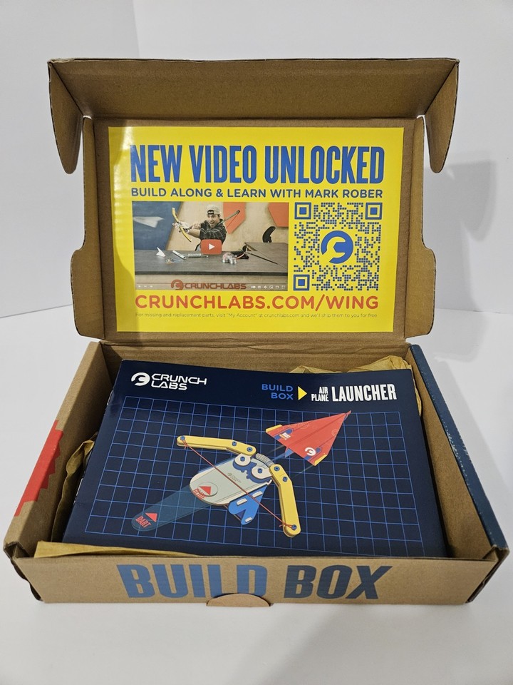 Crunch Labs Airplane Launcher Build Box Kit By Mark Rober New Open Box ...