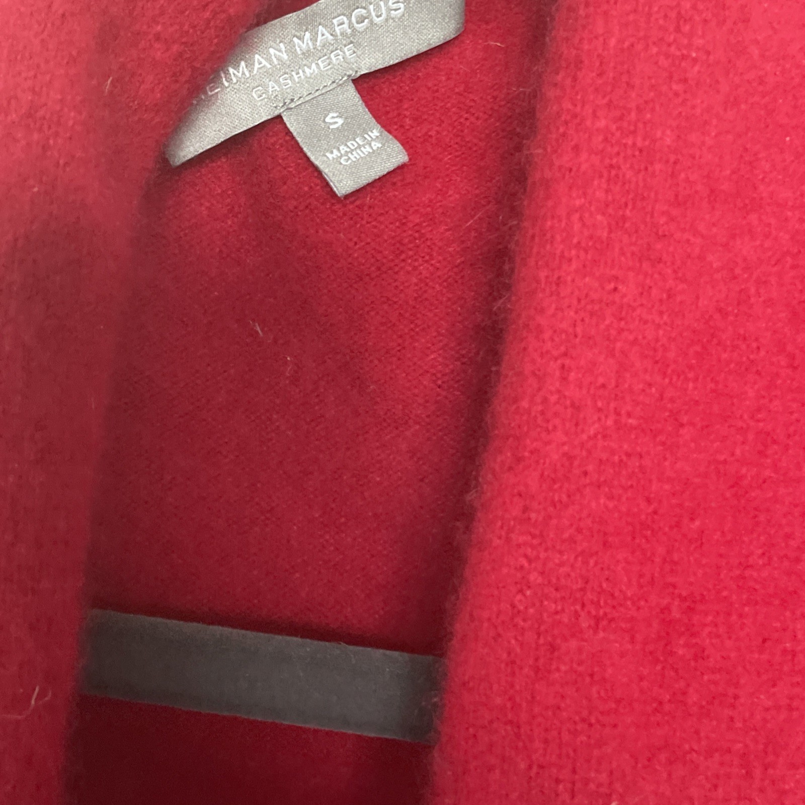 Neiman Marcus Cashmere Cardigan Women Size S Red Long Sleeve Open Front ...