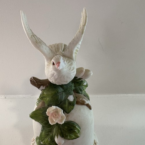 SEYMOUR MANN © 1996 Signed M. BERNINI Porcelain Bell with White Dove ...