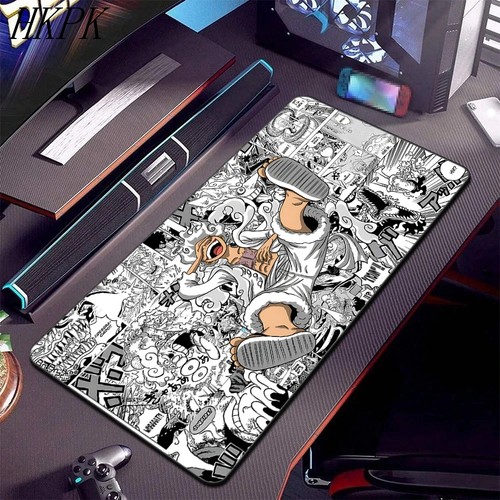 O-One-Pieces Pc Accessories Luffys-Gear5 Desk Mat Large Mousepad Anime ...