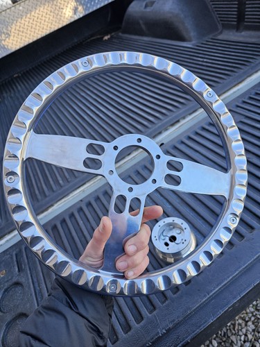 Forever Sharp Chrome Plated Steering Wheel Adapter 9 Hole for Chevrolet ...