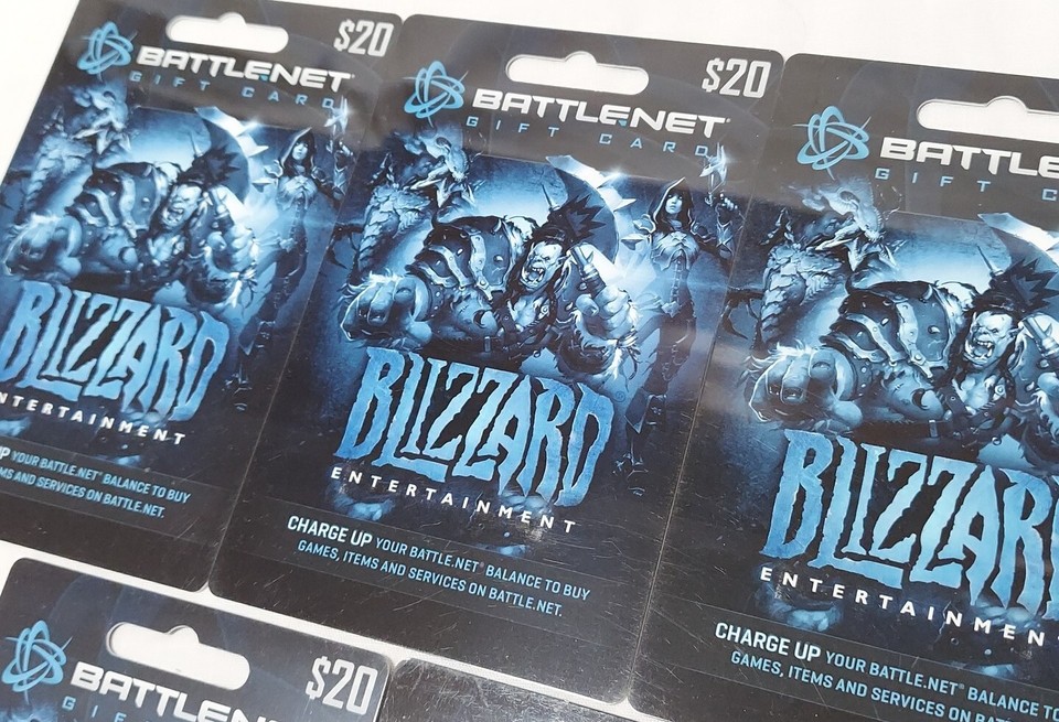 5 New Unloaded No Cash Value $20 Battle.Net Blizzard Gift Cards ...