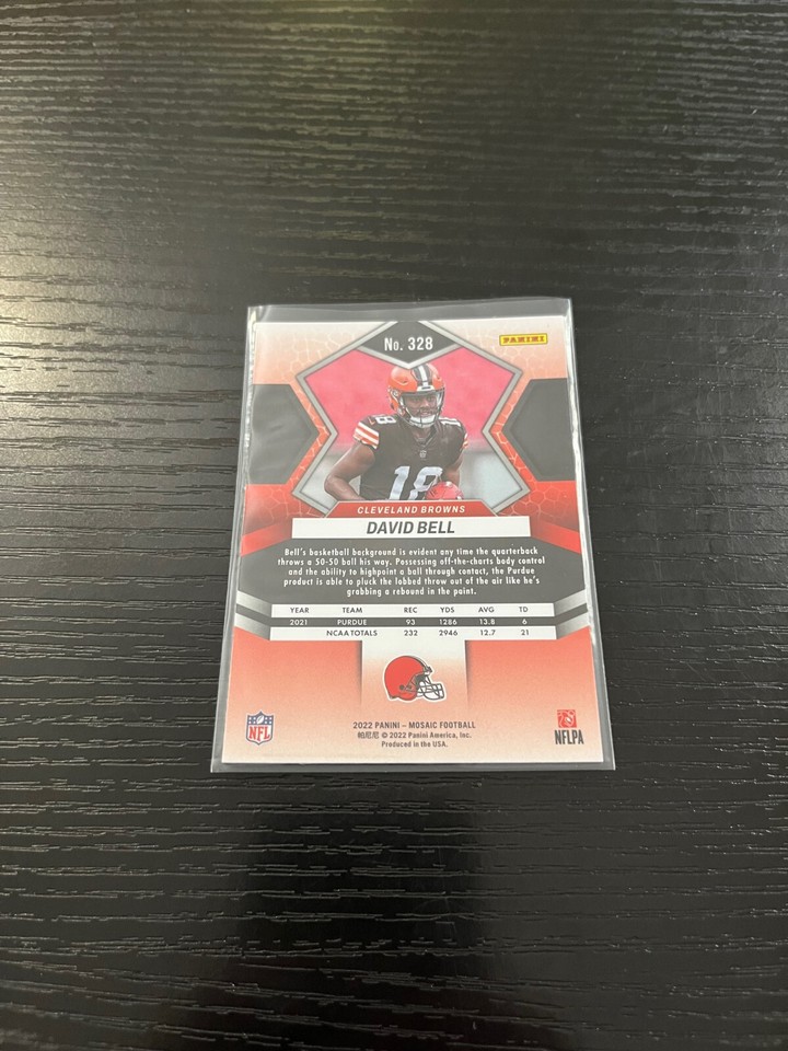 2022 Panini Mosaic #328 David Bell Base RC Rookie Card Cleveland Browns ...