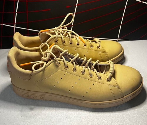 Adidas Stan Smith Sneakers - Tan & Orange - Size 10 | eBay