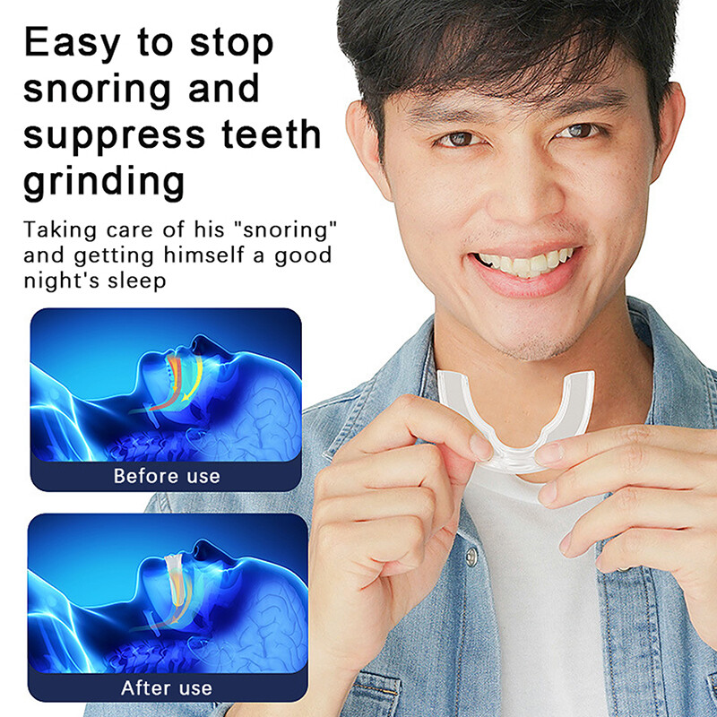 Silicone Anti Snoring Bruxism Sleeping Aid Mouthguard Sleeping Health ...