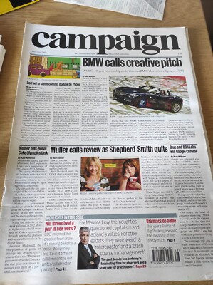 Campaign Newspaper 4th December 2009, BMW Calls Creative Pitch -B167 ...