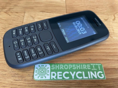 Nokia 105 TA-1203 Black ( Unlocked ) (2019) Basic button mobile phone ...