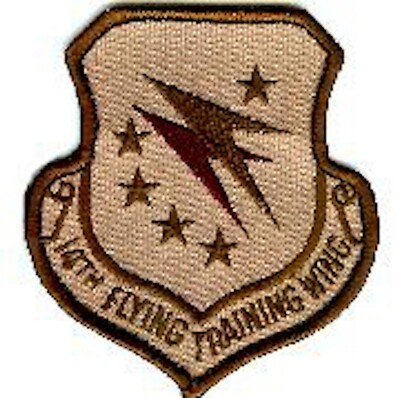 USAF AIR FORCE 14TH FLYING TRAINING WING CREST DESERT EMBROIDERED ...
