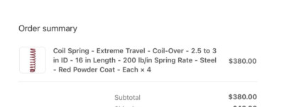 Coil Spring - Extreme Travel - Coil-Over - 2.5 to 3 in ID - 16 in ...