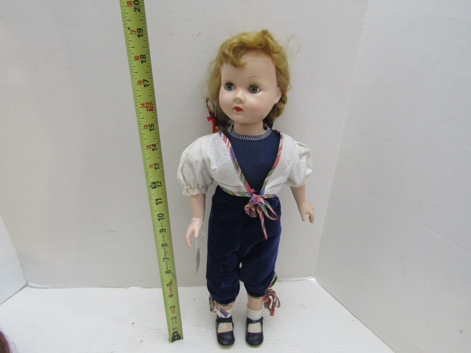VINTAGE EFFANBEE DOLL 18 INCH HONEY WALKER HARD PLASTIC BLONDE BRAIDED ...