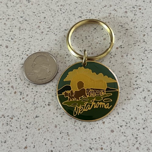 Oklahoma Schooner Wagon Travel Souvenir Keychain Key Ring #44561 | eBay