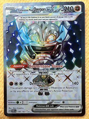 Cornerstone Mask Ogerpon ex 199/167 Twilight Masquerade Set Pokemon ...