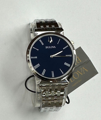 Bulova 96A233 Regatta Blue Dial Stainless Steel Men's Quartz Watch ...