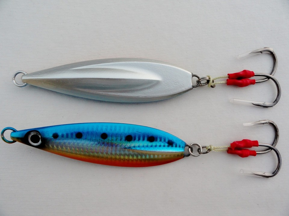 Fall Flat Keel Vertical Jigs 120gr (4.2oz) Saltwater Fishing Lures-5 ...