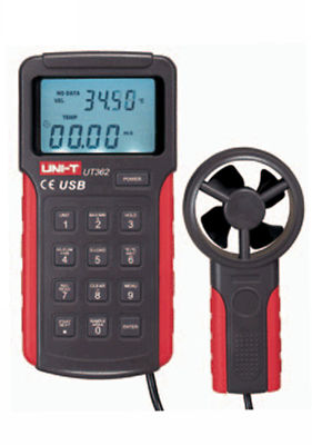 Digital Anemoscope Anemometer Wind Speed CMM CFM Thermometer 2in1 USB ...