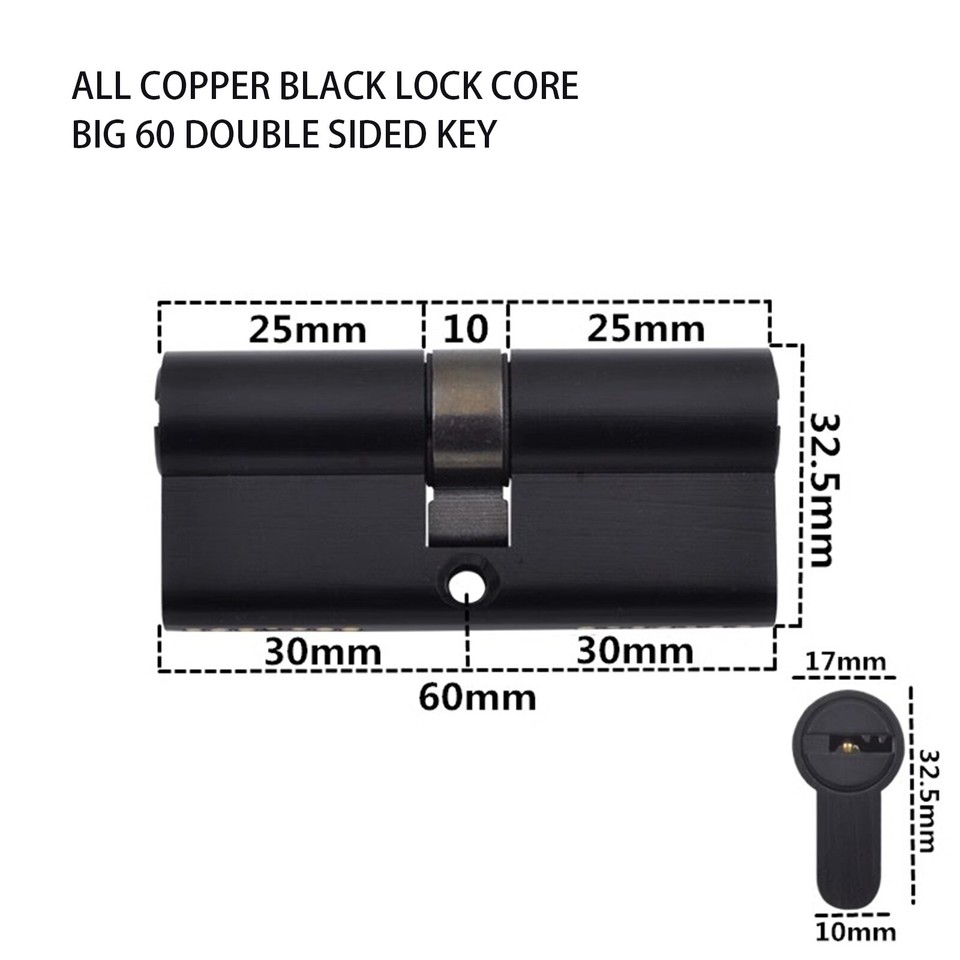 Solid Brass European Mortise Door Lock Cylinder Core Lock Gall Repair ...