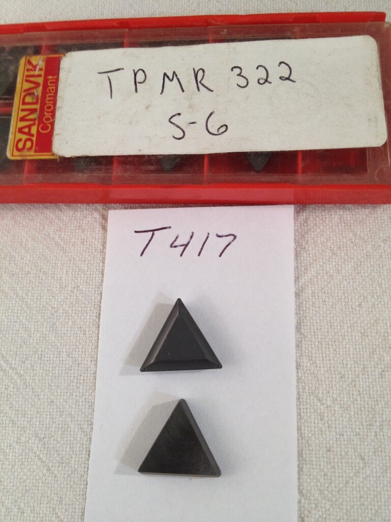 10 NEW SANDVIK TPMR 322 CARBIDE INSERTS. GRADE: S6. SWEDEN MADE {T417 ...