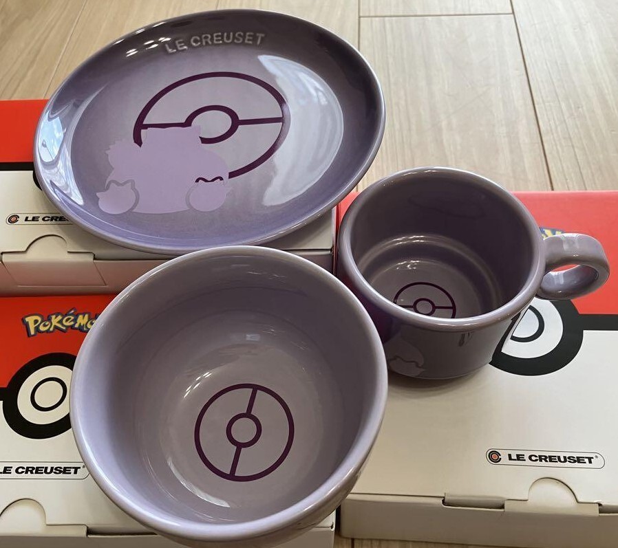 Le Creuset Pokemon Collection 5 Character Mug Bowl Plate 3 Set No ...