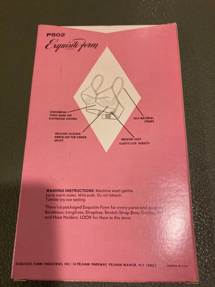 Vintage Exquisite Form Bra White 34C Bullet Cone Style P502 New in Box ...