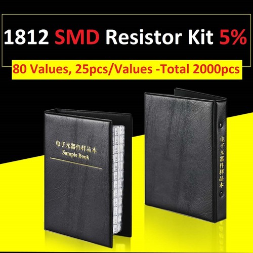 1812 Sample Book Component 5% SMD Resistors Assortment Kits 80 Values ...