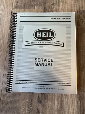 Heil DuraPack Python Service Manual 2010 version with schematics. | eBay