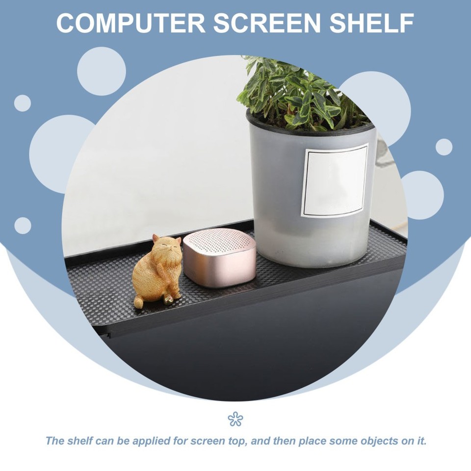 Storage Rack Computer Accessory Small Shelf for Desk Screen Floating ...
