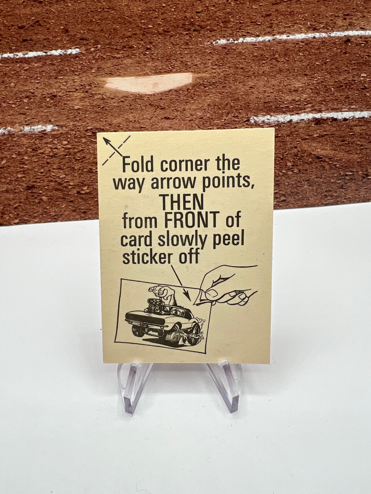 FANTASTIC ODD RODS sticker/card #103 Donruss 1973 PINK series OPEL OGER ...