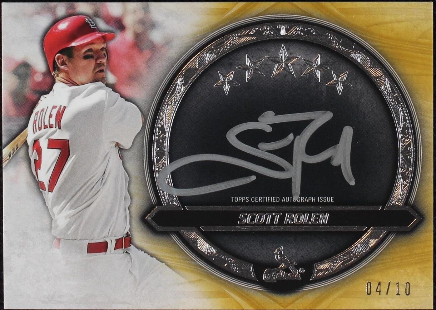 2021 Topps Five Star - Silver Signatures Scott Rolen #SS-SR Gold /10 ...