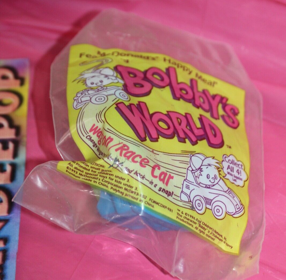 McDonald's Happy Meal Toy Bobby's World Wagon Race Car Vintage 1994 | eBay