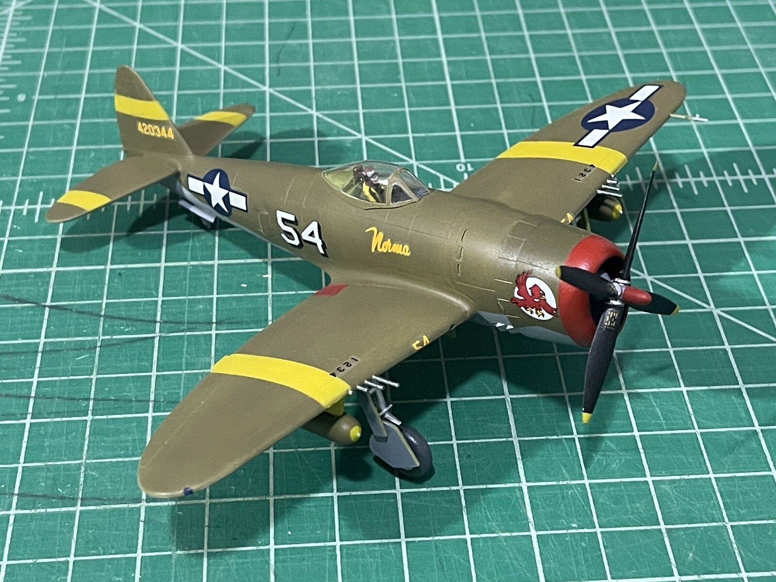 Built Hasegawa P-47 1/72 57th FG 65th FS Italy 1944 | eBay