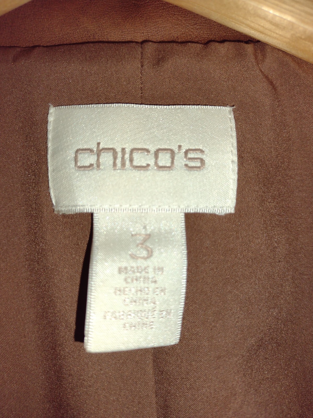 Chicos Brown Faux Vegan Leather Moto Jacket 3 / XL - Gem