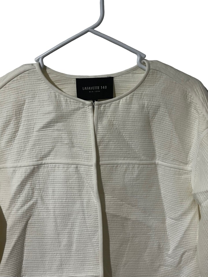 lafayette 148 New York Medium ivory cotton cardigan duster Jacket | eBay