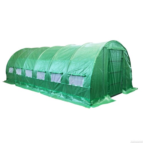 6MX3M Polytunnel Galvanised Frame Greenhouse Pollytunnel Poly Tunnel ...