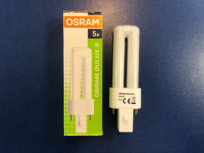 Osram Dulux S 5W/827 Lumilux Warm White Deluxe G23 250 Lm Tube Lamp ...