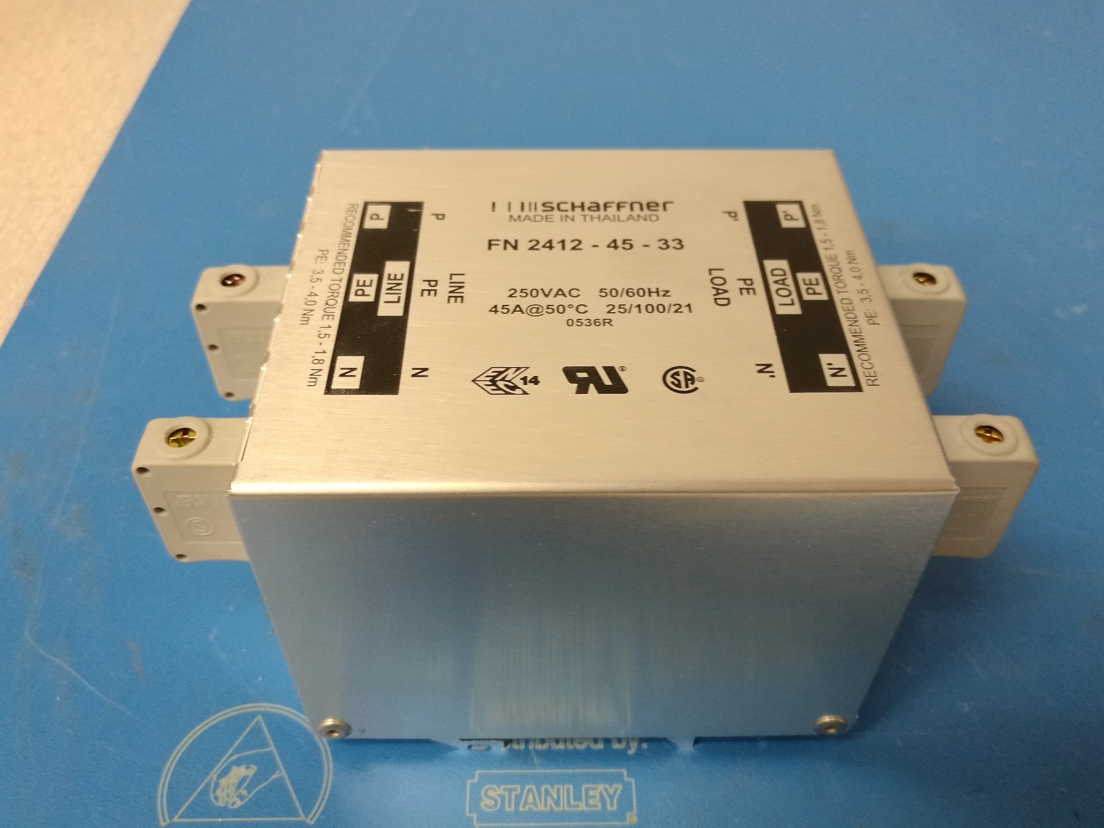 Schaffner Emc FN2412-45-33 Power Line Filter 0Hz to 400Hz 45A 250VAC ...