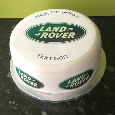 Land Rover Logo pre-cut Edible Icing Cake Topper or Ribbon | eBay UK