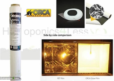 ORCA BLACK WHITE Mylar Film reflective sheeting hydroponics grow kit 1 ...