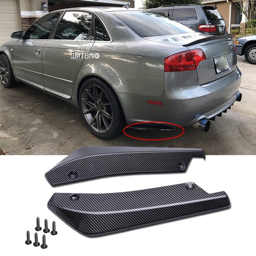 For AUDI A3 A4 A5 A6 A7 Rear Bumper Lip Diffuser Splitter Canard ...