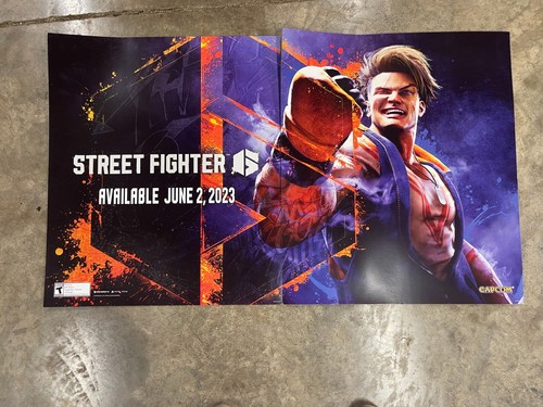 Street Fighter 6 GameStop Promotional Poster 48" x 28" CAPCOM - 2 ...