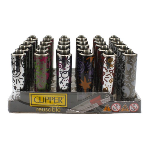 30x Clipper Metal High Quality Reusable Lighters Full Box ...