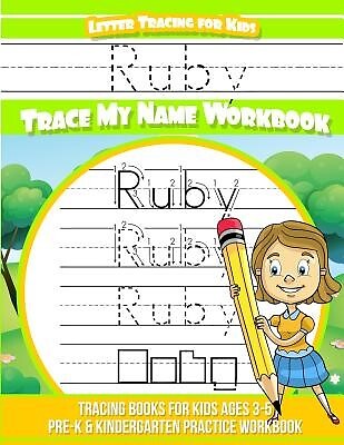 Ruby Letter Tracing for Kids Trace my Name Workbook: Tracing Book by ...