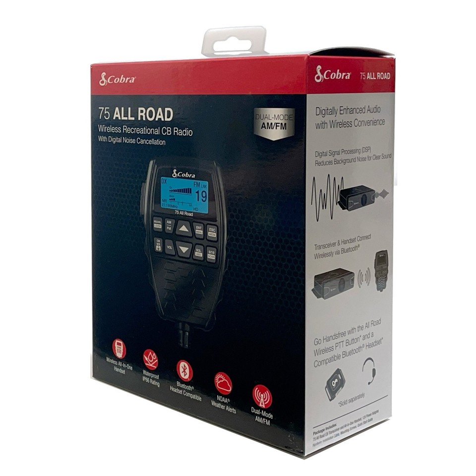 All-In-One Wireless Ready CB Radio Dual-Mode AM/FM - Bluetooth - Cobra ...