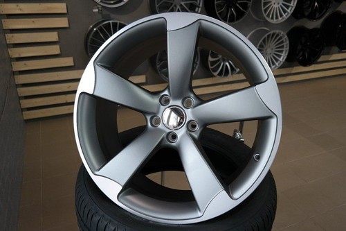 4X 18" 5x112 Audi Rotor Style Grey Polished Half Matt Wheels:Fits For ...