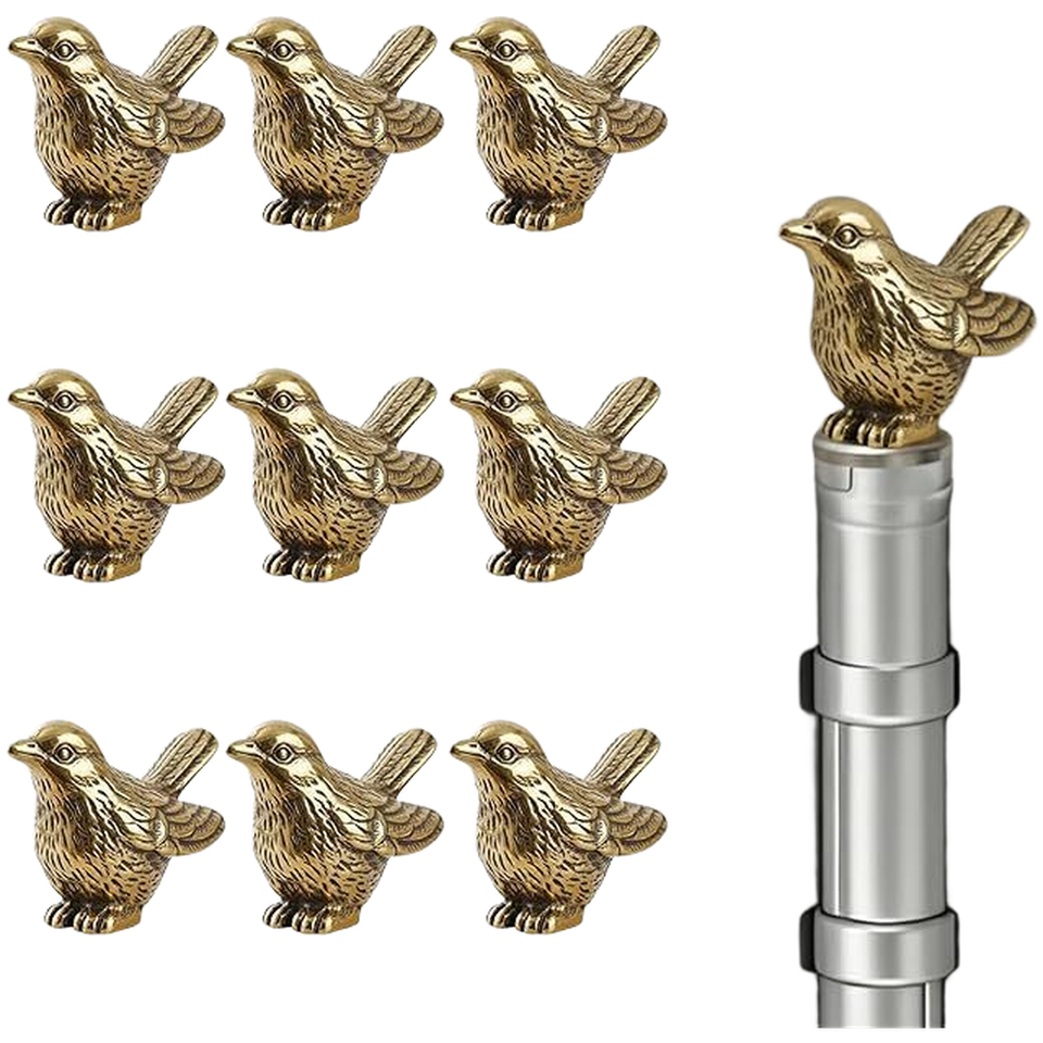 Rustic Sparrow Hinge Cover Set of 9 Gold for Cabinet and Shelf ...